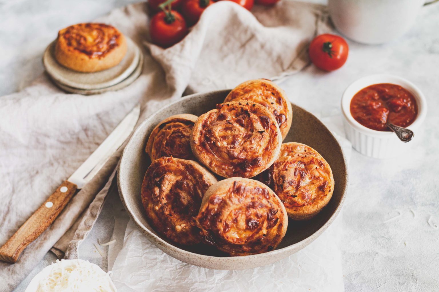 teljes kiőrlésű pizzás csiga egyszerűen - sugarfree dots