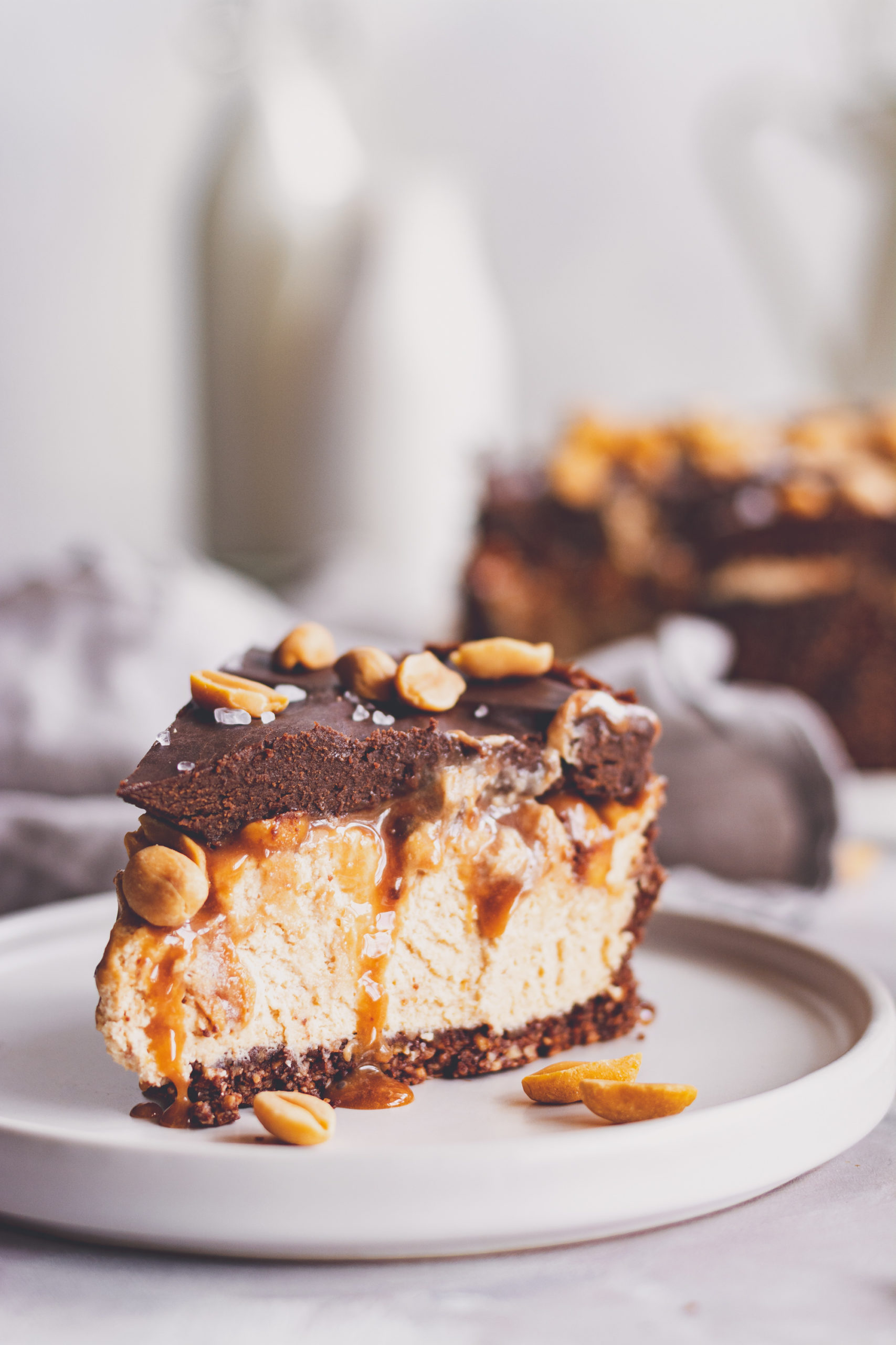 snickers torta cukor- és gluténmentesen, sütés nélkül - sugarfree dots