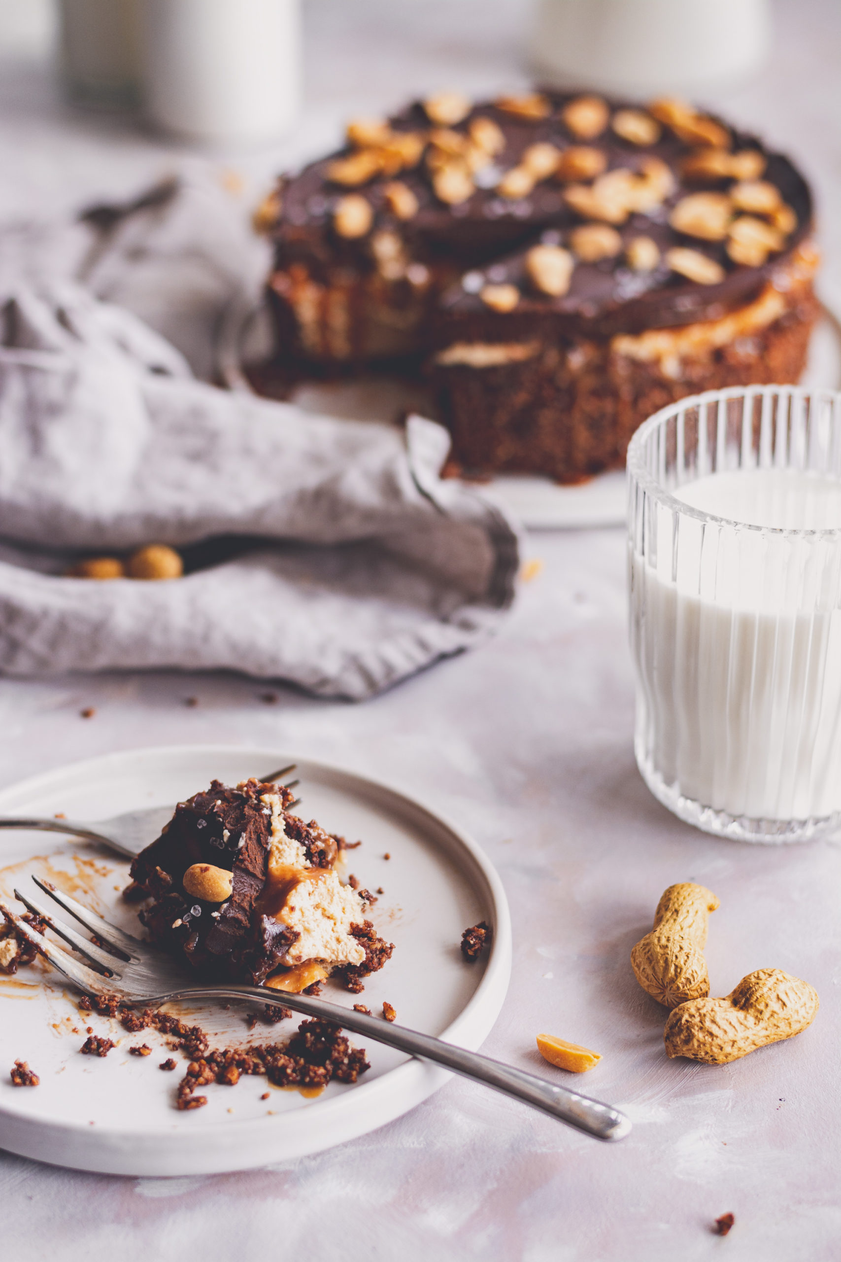 snickers torta cukor- és gluténmentesen, sütés nélkül - sugarfree dots