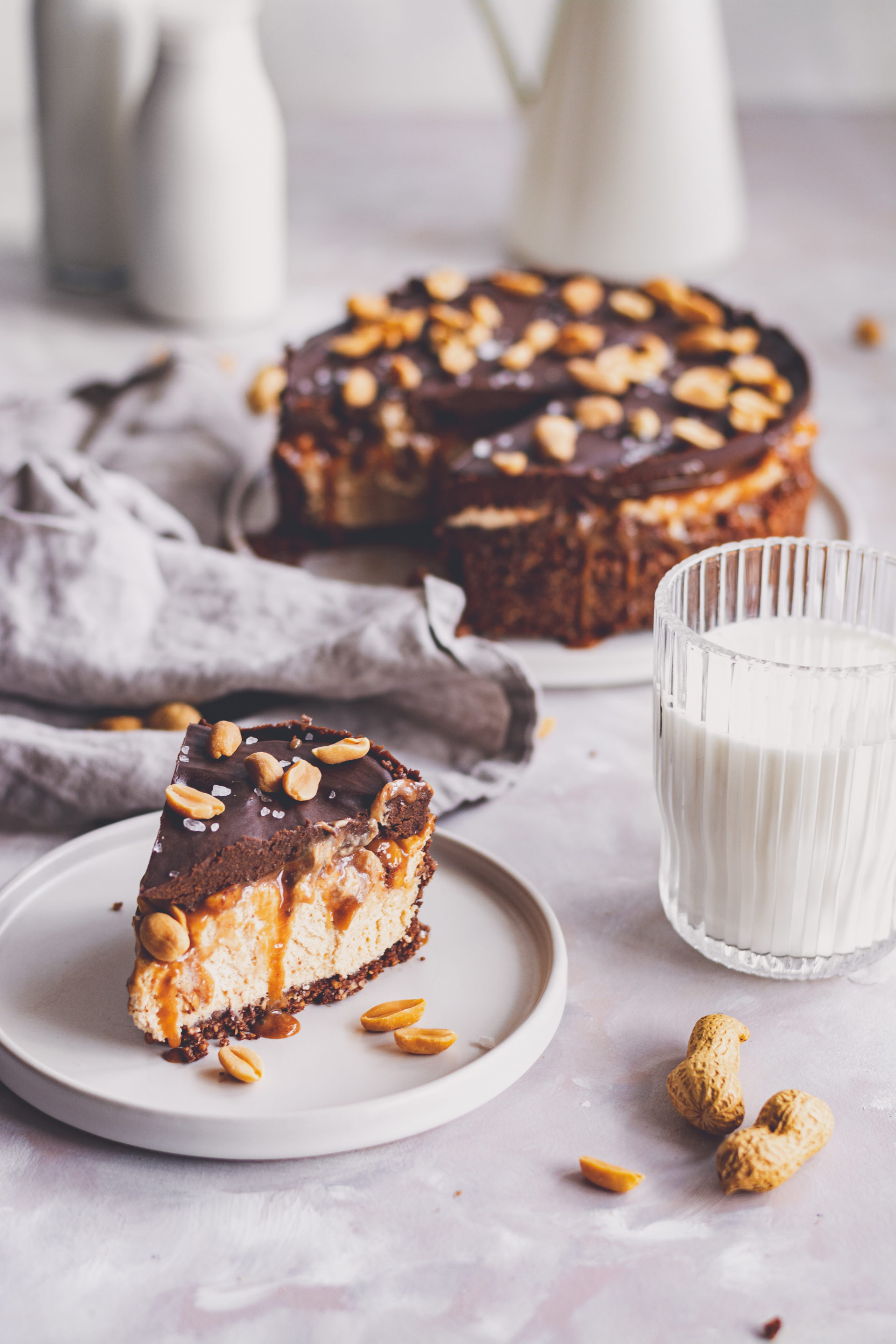 snickers torta cukor- és gluténmentesen, sütés nélkül - sugarfree dots
